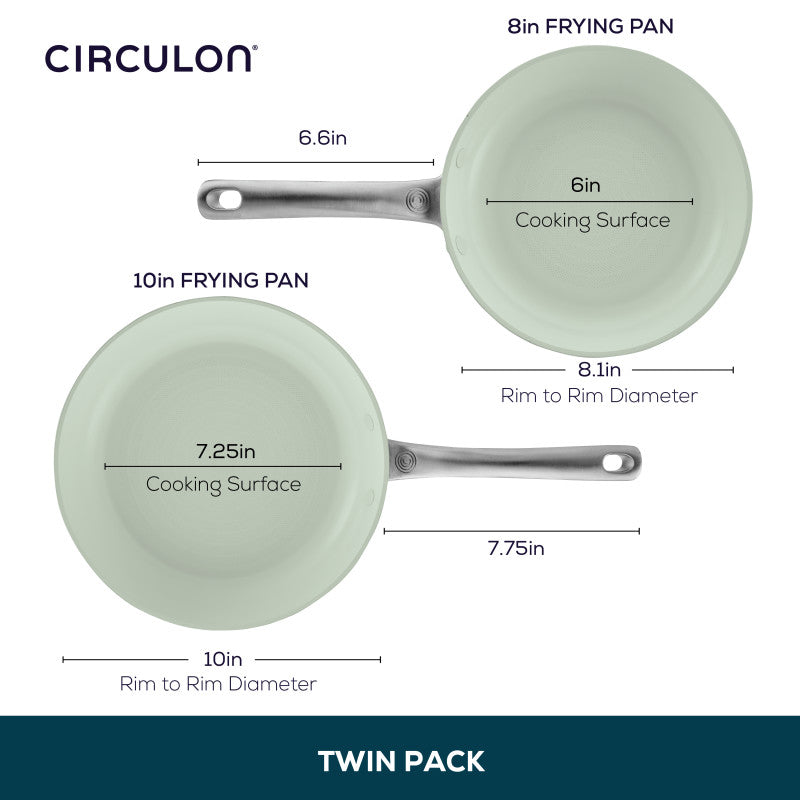Ceramic Nonstick 2-Piece Skillet Set – Circulon